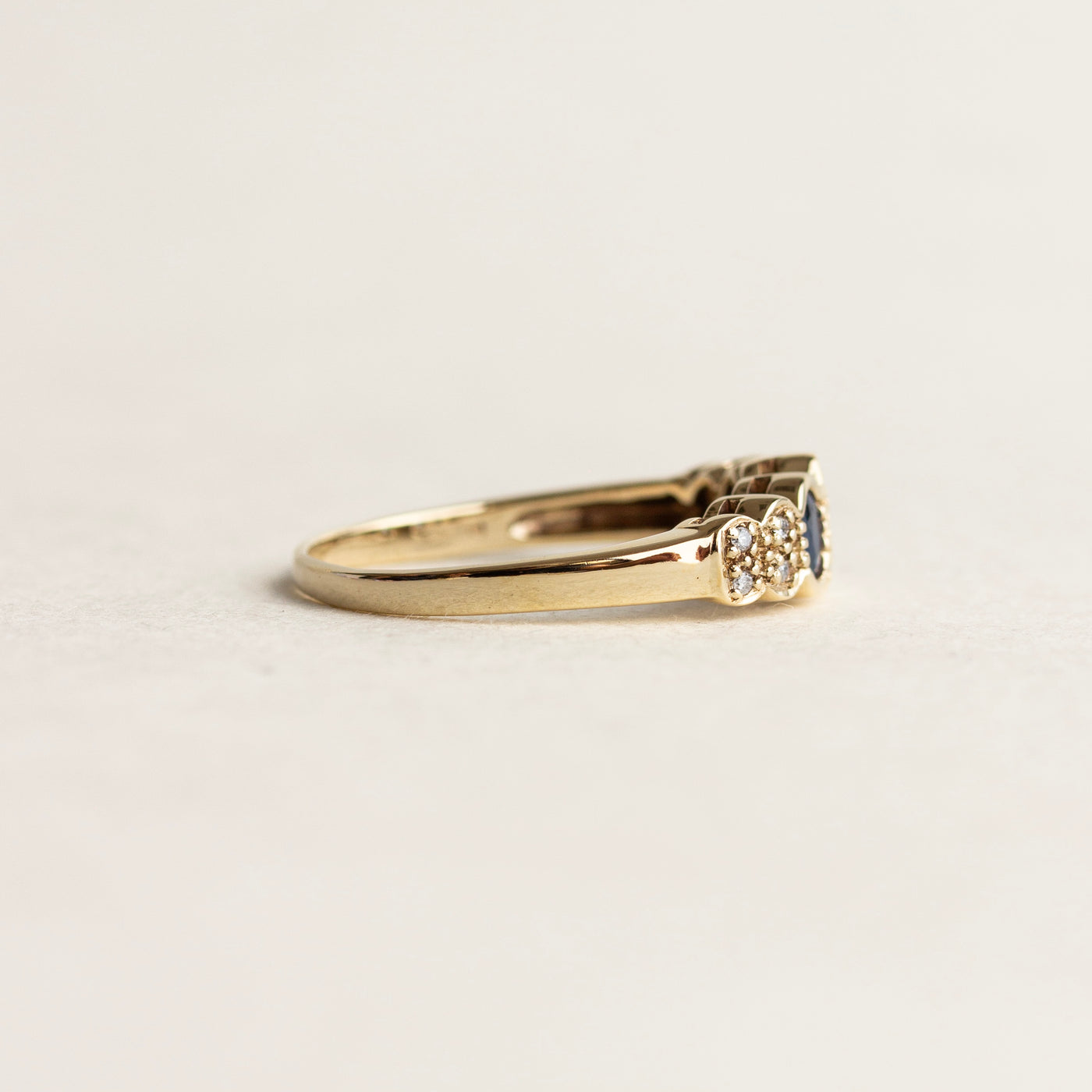 Sapphire & Diamond Milgrain Ring | The Amadas Ring | Evorden
