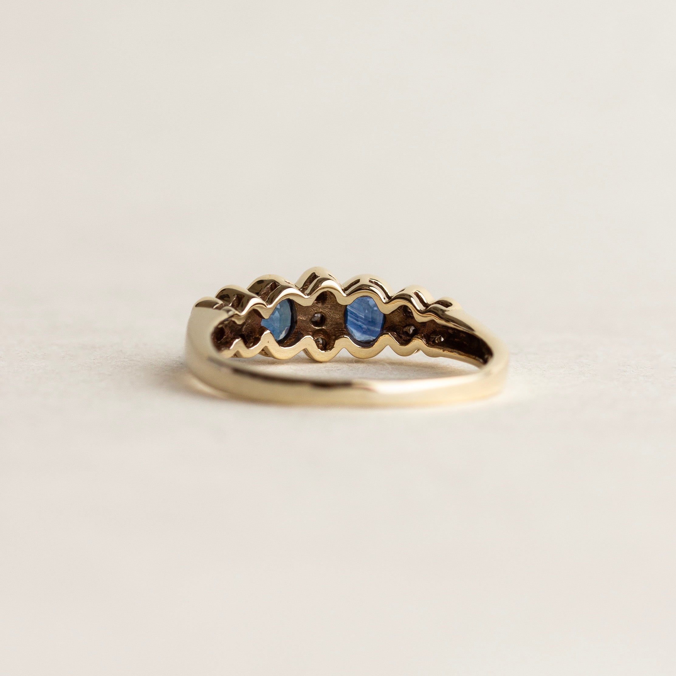 Sapphire & Diamond Milgrain Ring | The Amadas Ring | Evorden