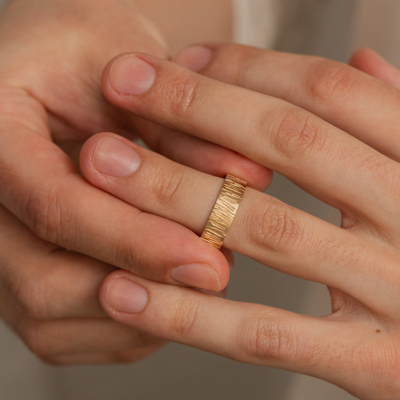 Bark Textured Wedding Band | Evorden