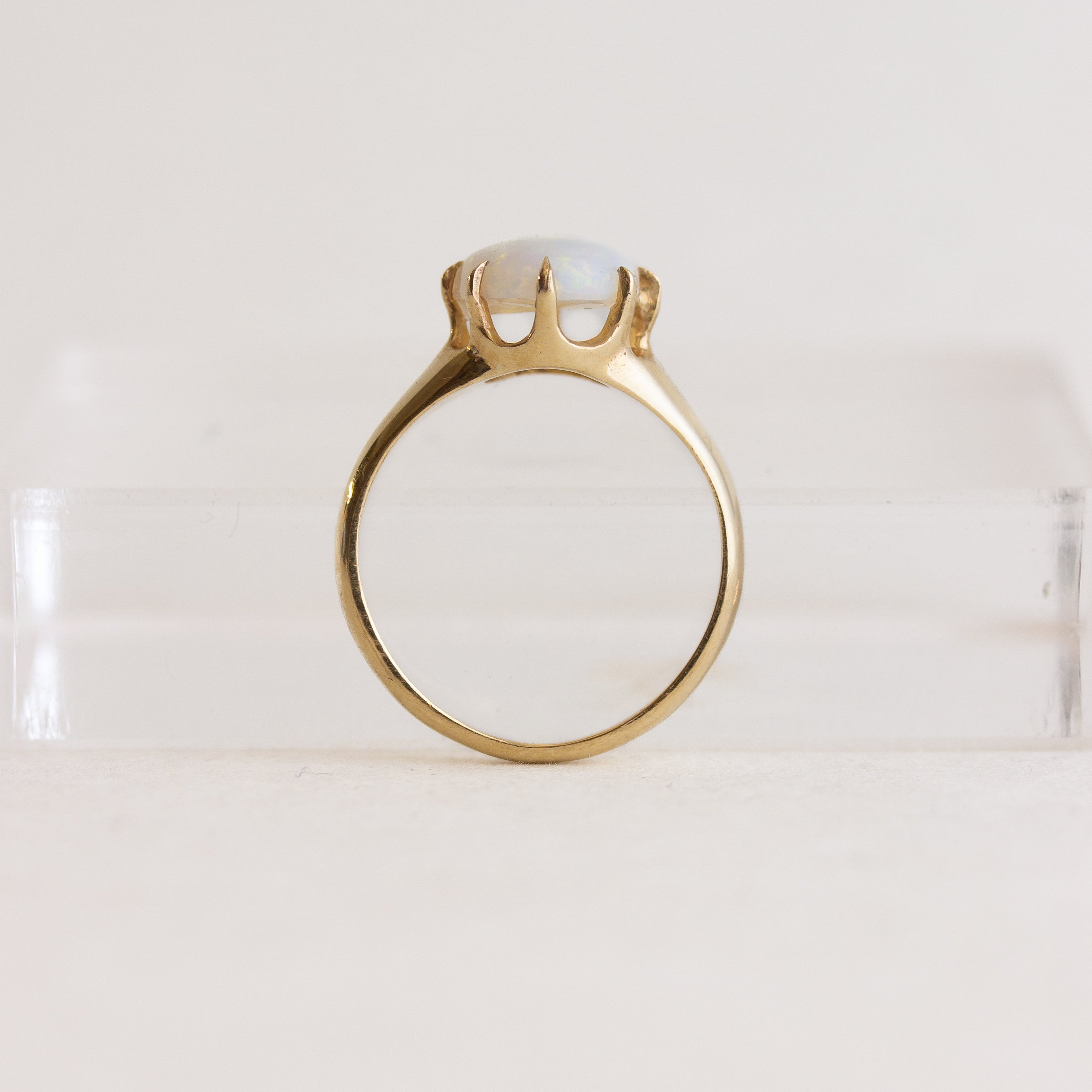 Vintage Belcher-Set Opal Ring | The Cassatt Ring | Evorden