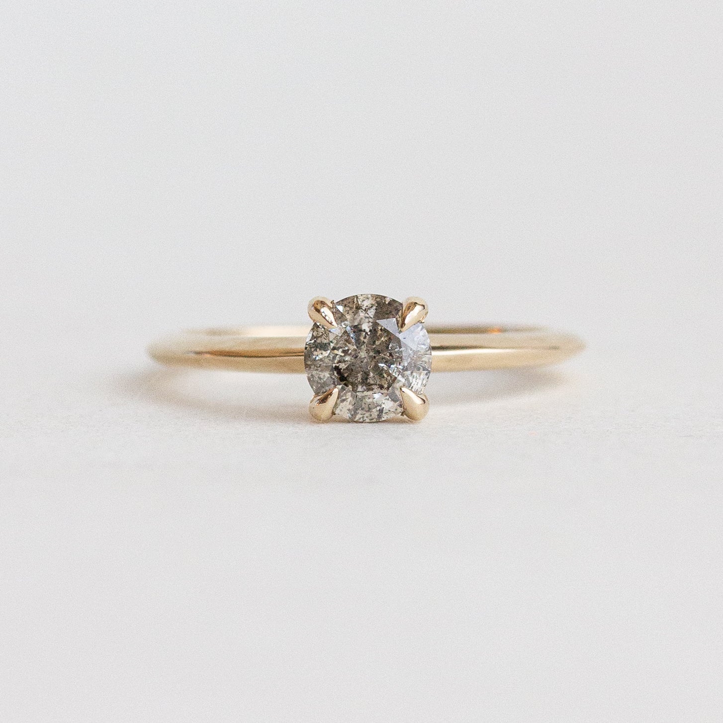 Salt & Pepper Diamond Engagement Ring | Lyra Ring | Evorden