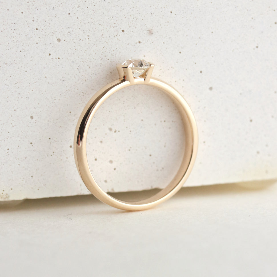 Semi-Bezel Diamond Engagement Ring | Felicity Ring | Evorden