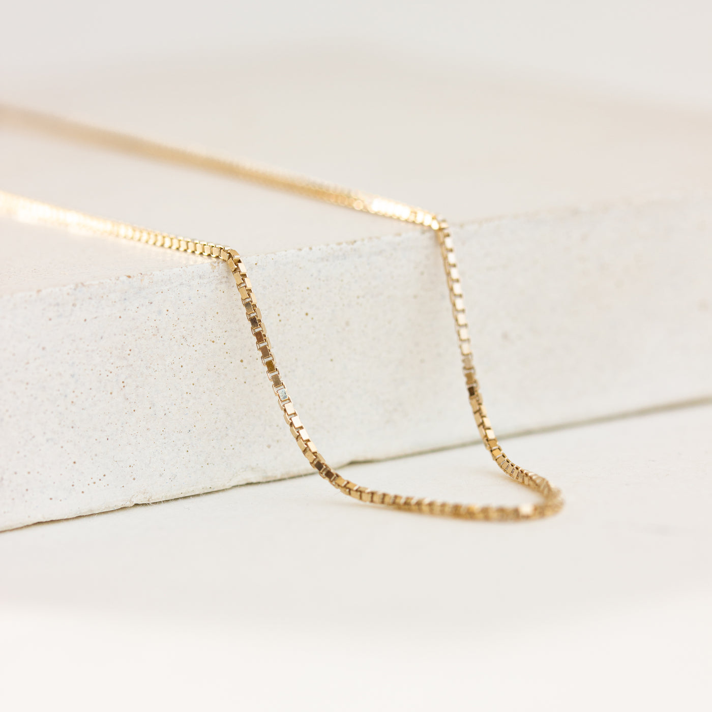 Box Chain 10K Gold (18") | Curated Fine Vintage Jewellery – Evorden