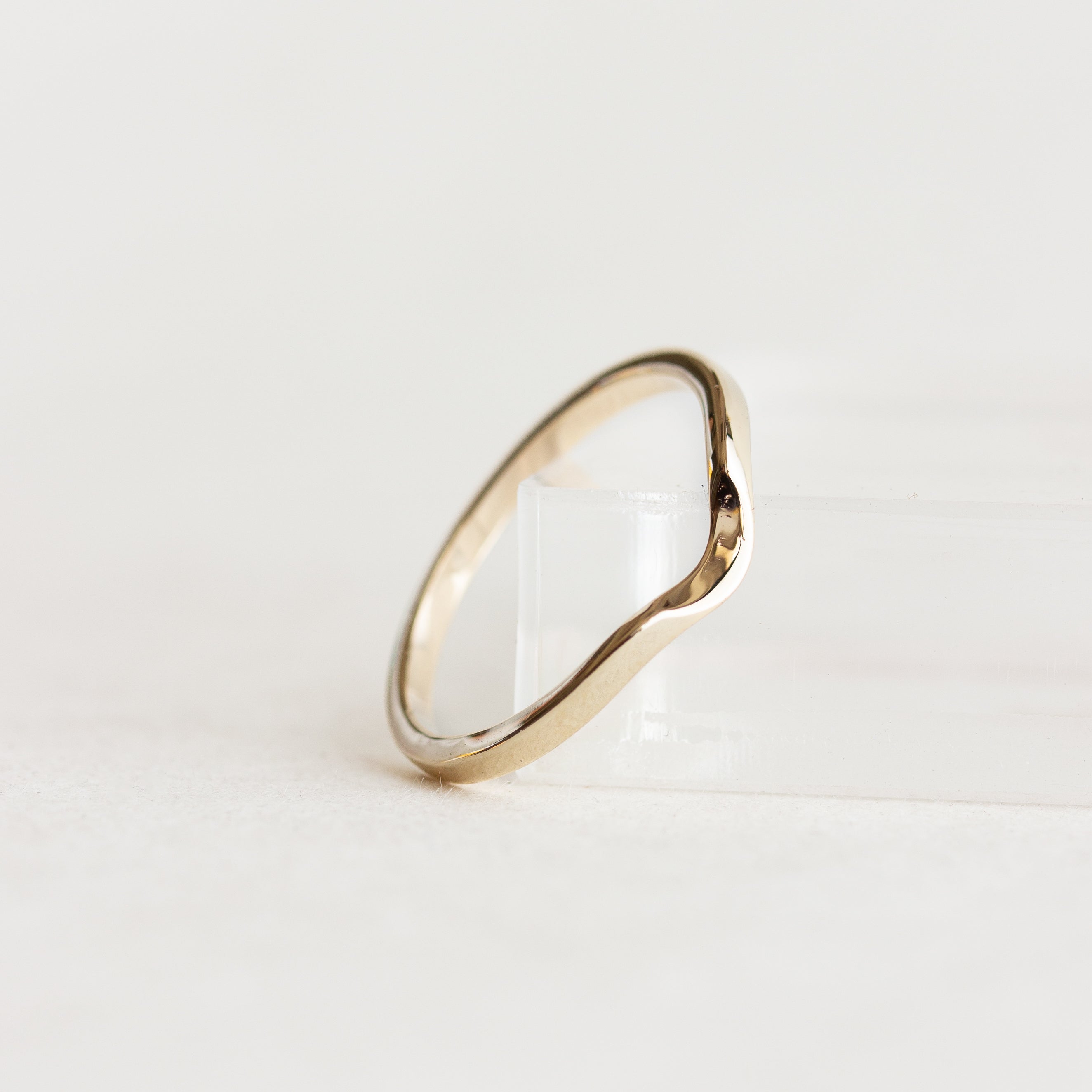 Gold Contour Wedding Band, Vancouver - CARVED CONTOUR BAND - Evorden