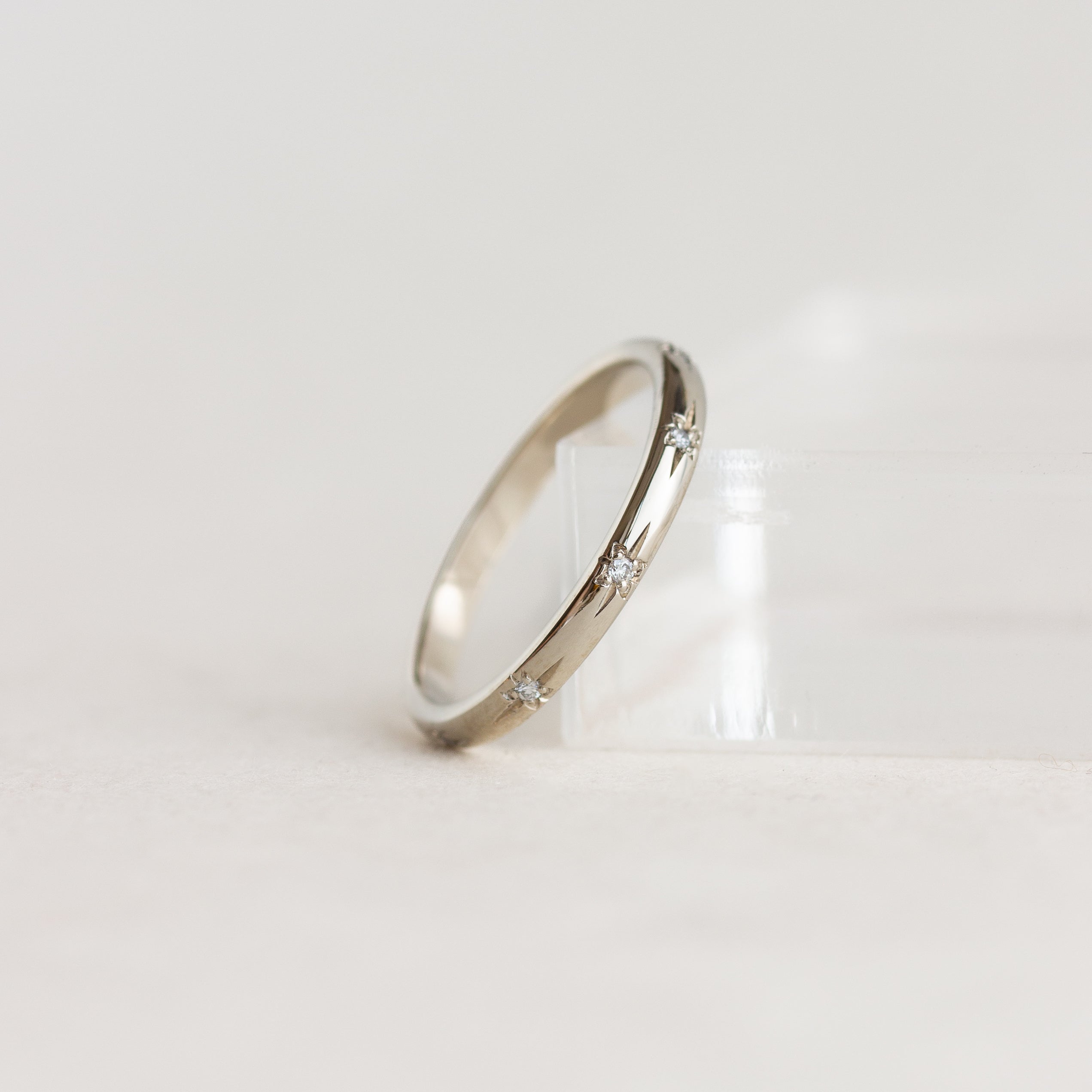 Star Set Diamond Wedding Band, Vancouver - ASTRAEA BAND - Evorden