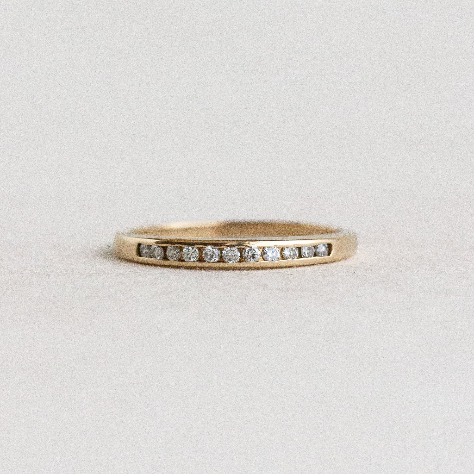 Vintage Channel-set Diamond Wedding Band | The Jenney Band | Evorden