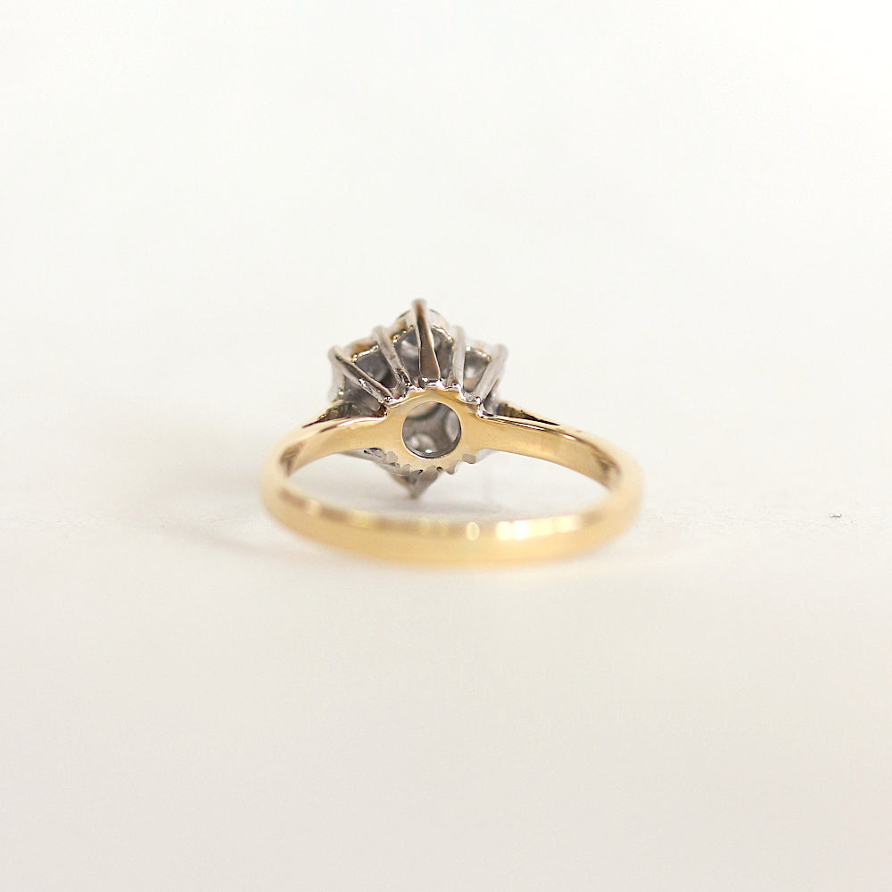 Floral Diamond Halo Vintage Ring | The Bergman Ring | Evorden