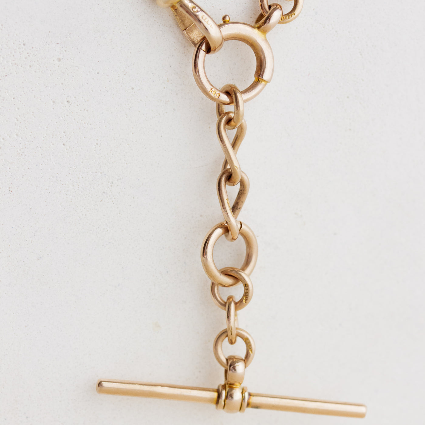 15k Yellow Gold Hefty Watch Chain | Curated Fine Vintage Jewellery ...