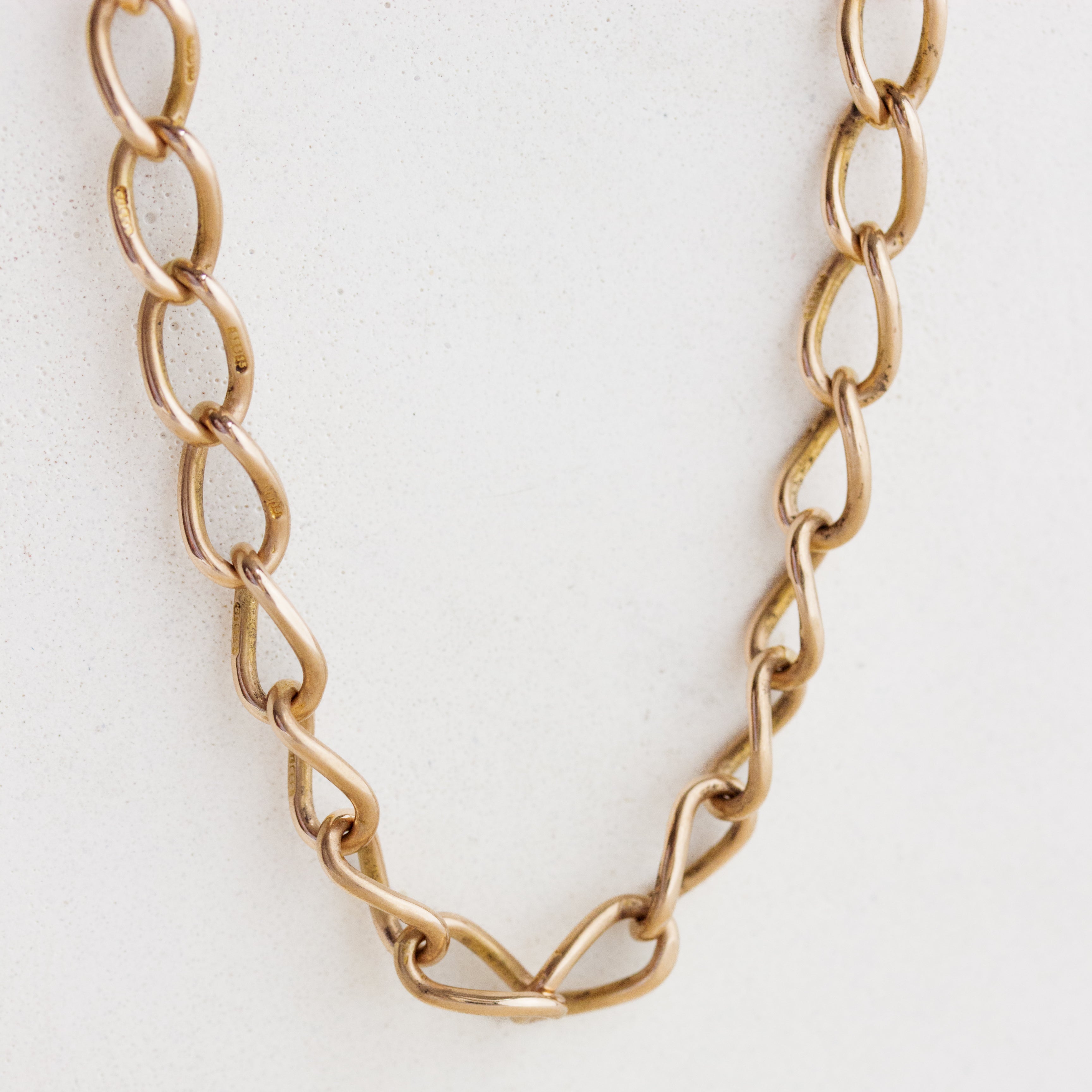 15k Yellow Gold Hefty Watch Chain | Curated Fine Vintage Jewellery ...