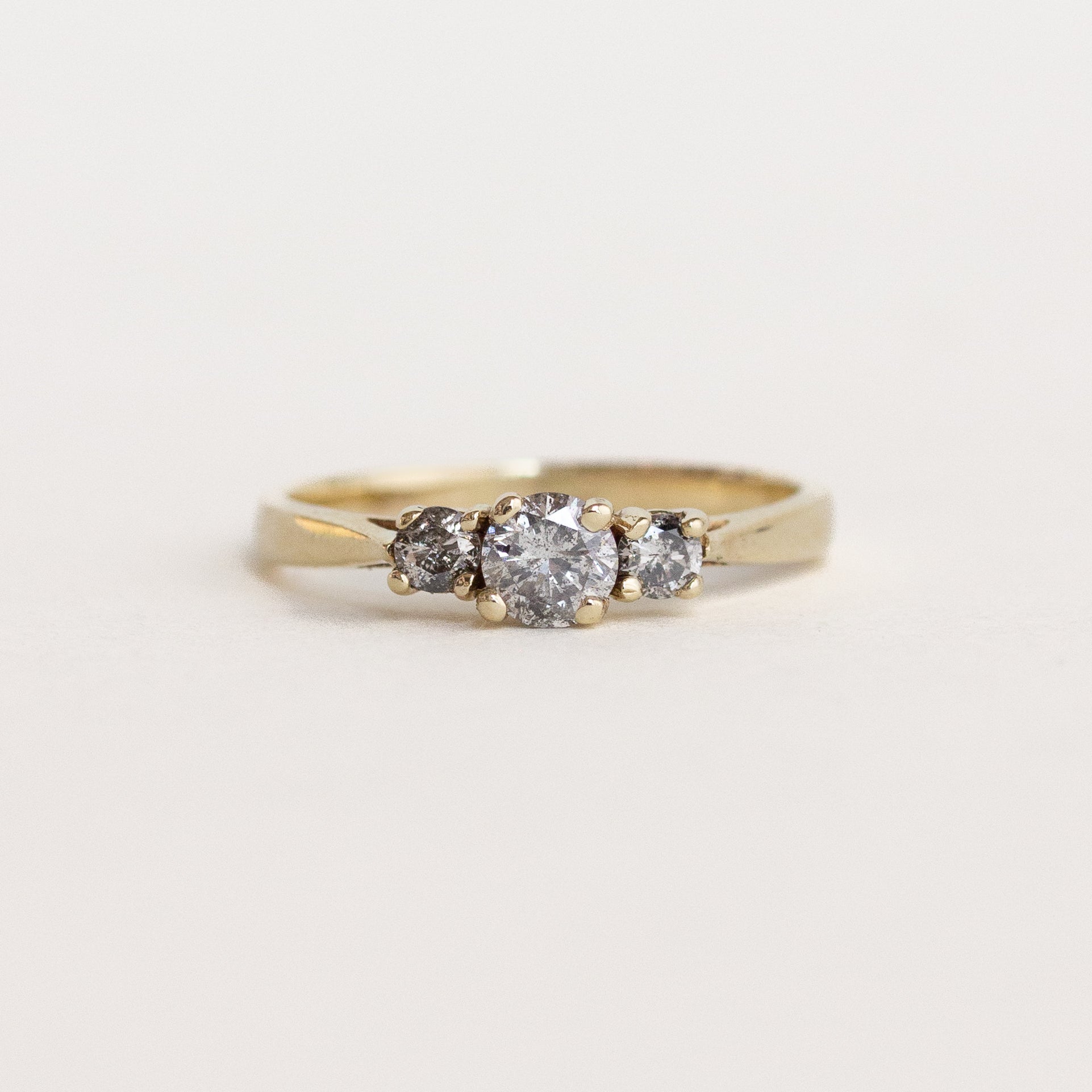 Bezel-Set NSEW Vintage Diamond Ring | The Aselton Ring | Evorden