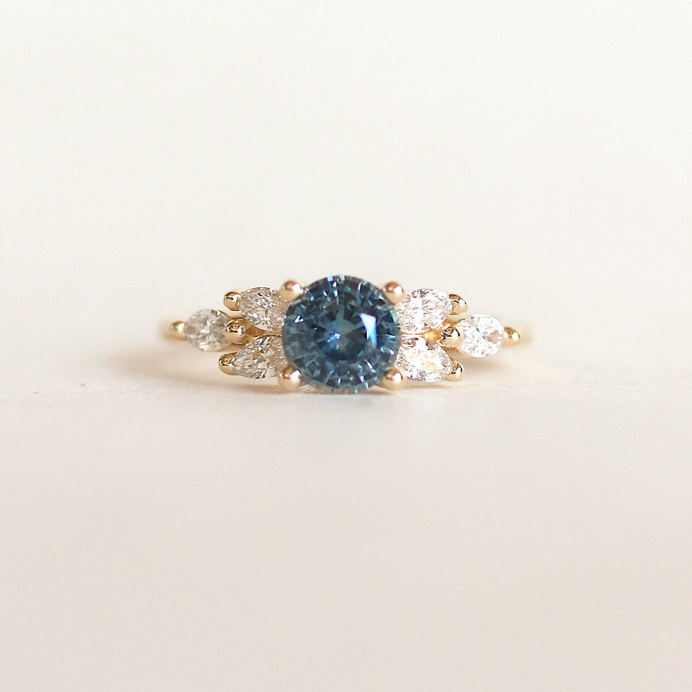 Teal Sapphire Engagement Ring | Eva Ring | Evorden