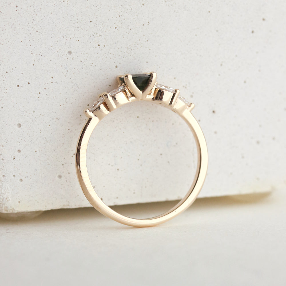 Teal Sapphire Engagement Ring | Eva Ring | Evorden