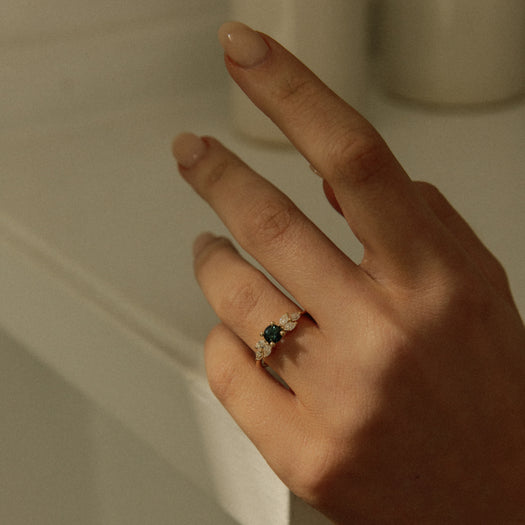 Teal Sapphire Engagement Ring | Eva Ring | Evorden