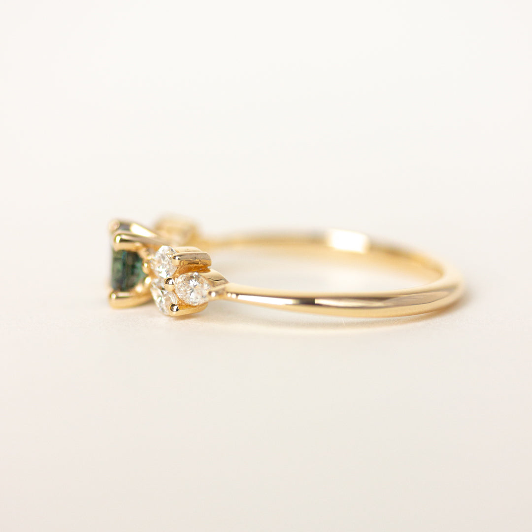 Teal Sapphire Engagement Ring | Eva Ring | Evorden
