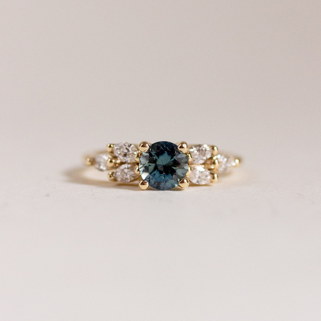 Teal Sapphire Engagement Ring | Eva Ring | Evorden